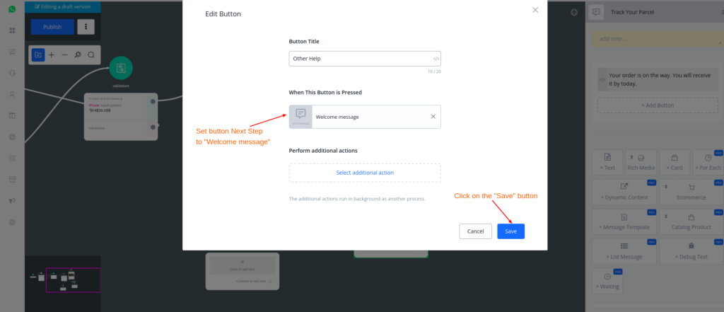 How to create a WhatsApp Chatbot using UChat?